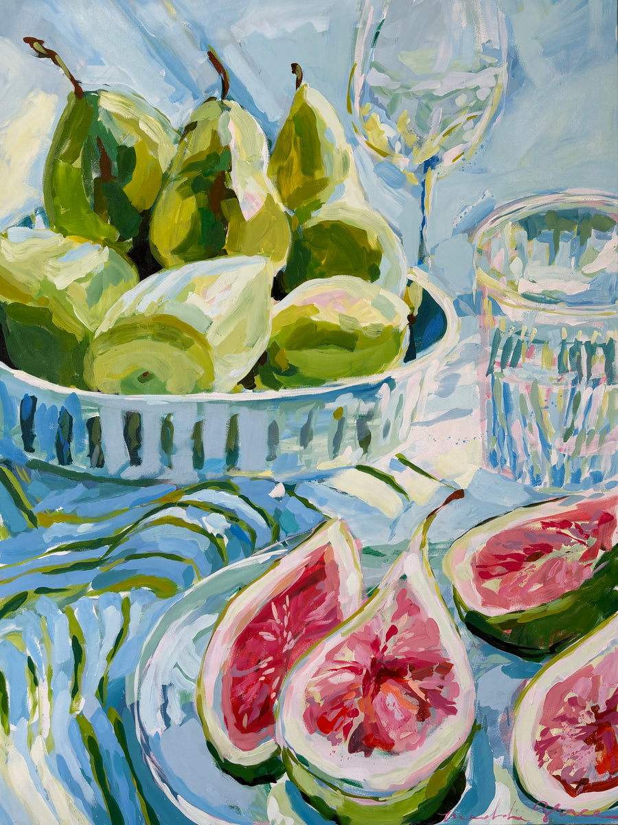 Pears and Figs, 48 x36” – Maddie Grace Art