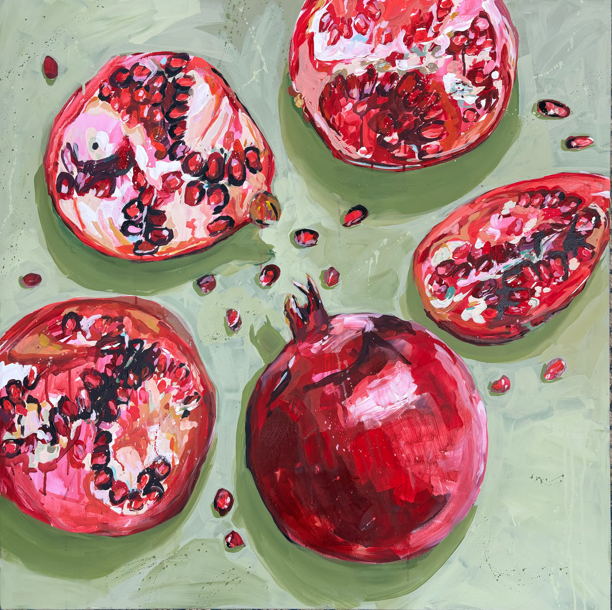Pomegranate, 36 x 36" – Maddie Grace Art