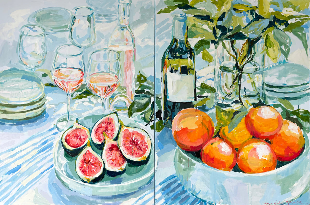 Citrus, Figs, and Wine, 48x72" – Maddie Grace Art