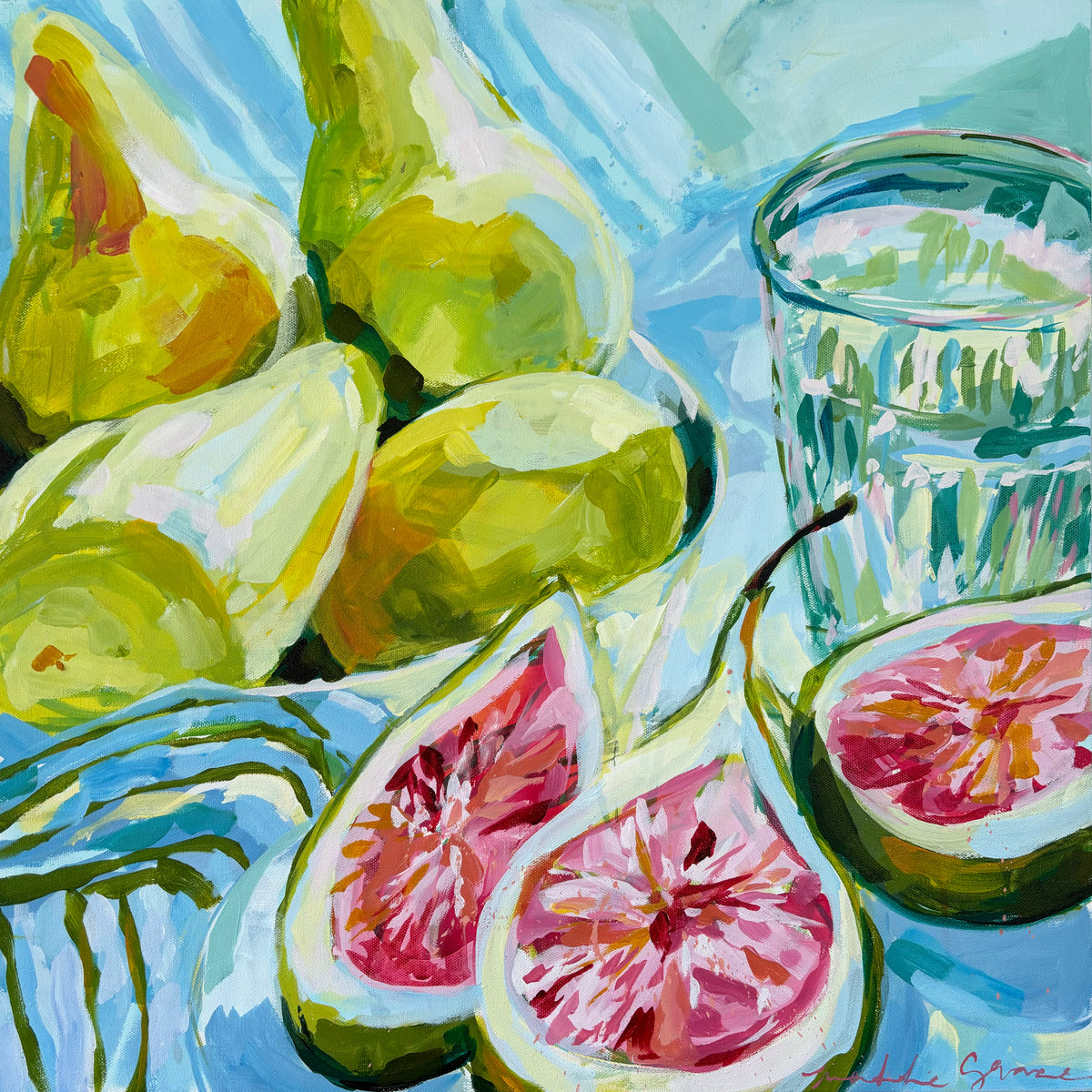 Figs and Pears, 24x24" – Maddie Grace Art