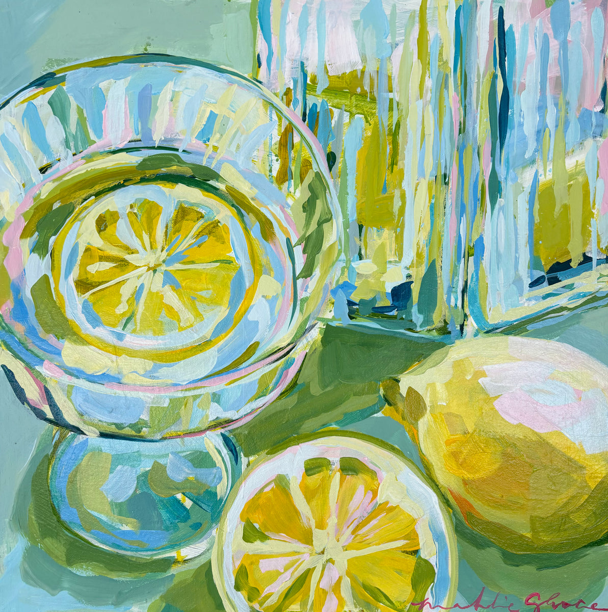 Lemon Martini, 20x20" – Maddie Grace Art